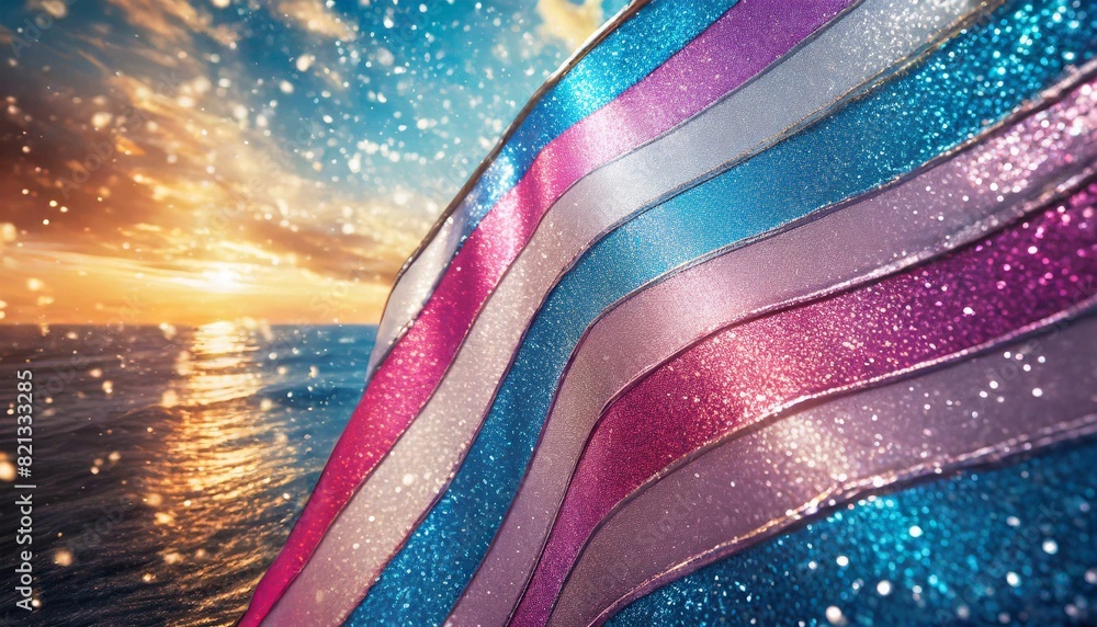 raised, shiny transgender flag with bright colors, graphic, background ...