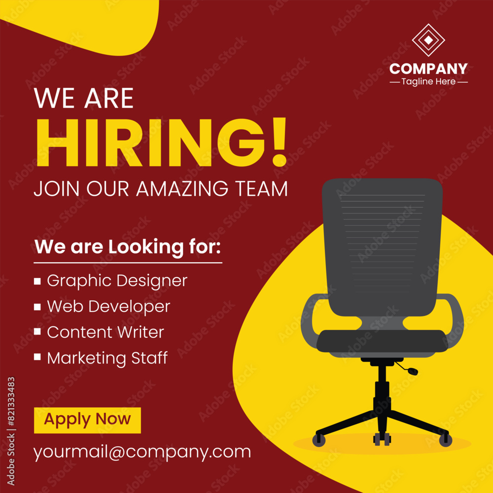 Vetor de We are hiring announcement vector creative design and social ...