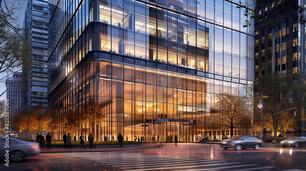 High-rise office towers are tall buildings with numerous floors ...