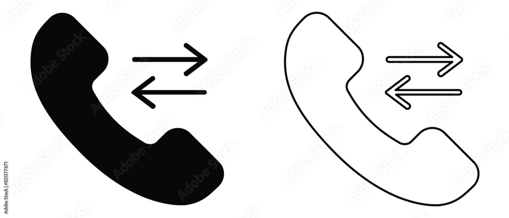 Vecteur Stock Phone icon in flat style. icon phone tube call.Phone icon ...