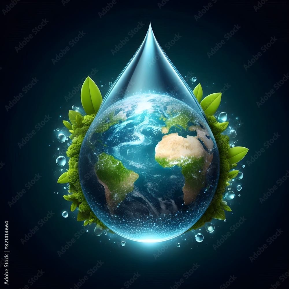 Earth and water combined to symbolize the intrinsic value of our planet ...