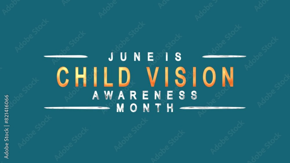 Child Vision Awareness Month Text Animation. Great for Child Vision ...