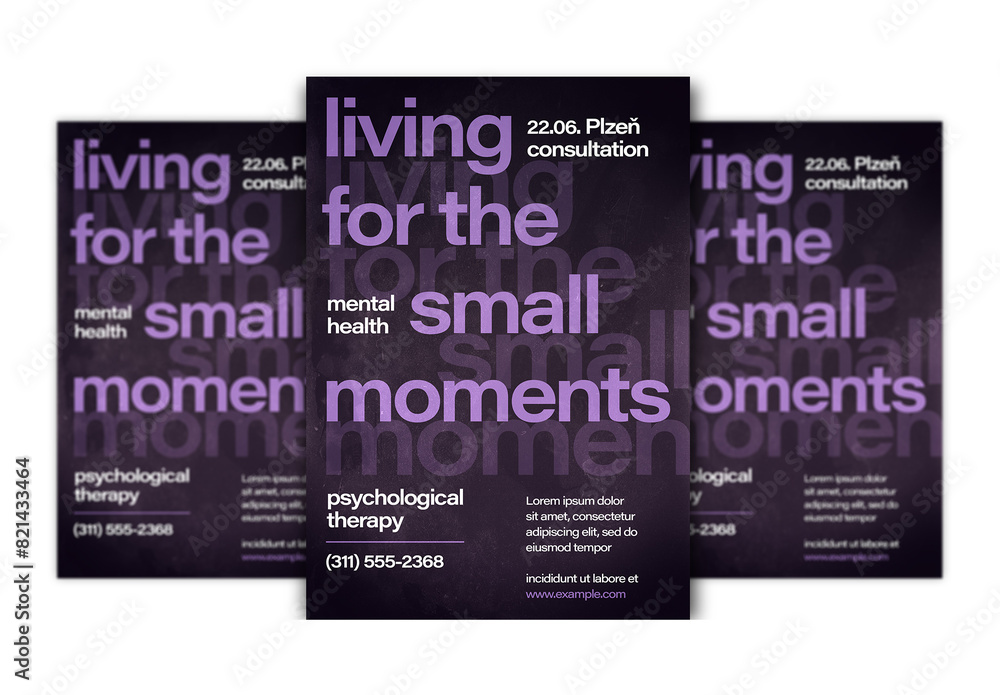 Stylish Type Poster Layout Design in Swiss Style Stock Template | Adobe ...