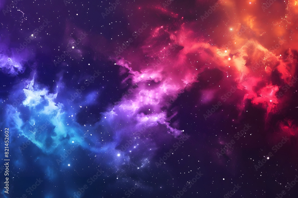 colorful space galaxy cloud nebula stary night cosmos universe science ...