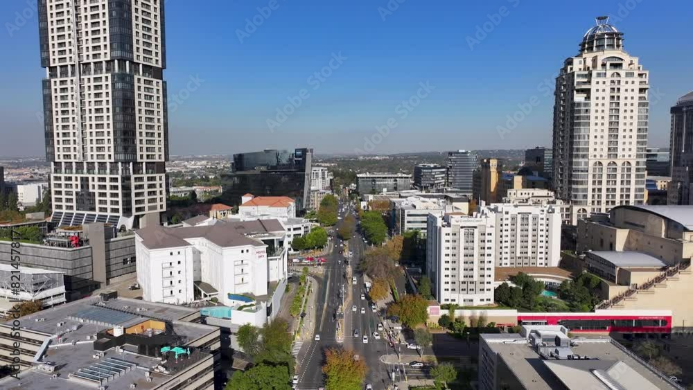 Sandton Skyline At Johannesburg In Gauteng South Africa. Sandton ...