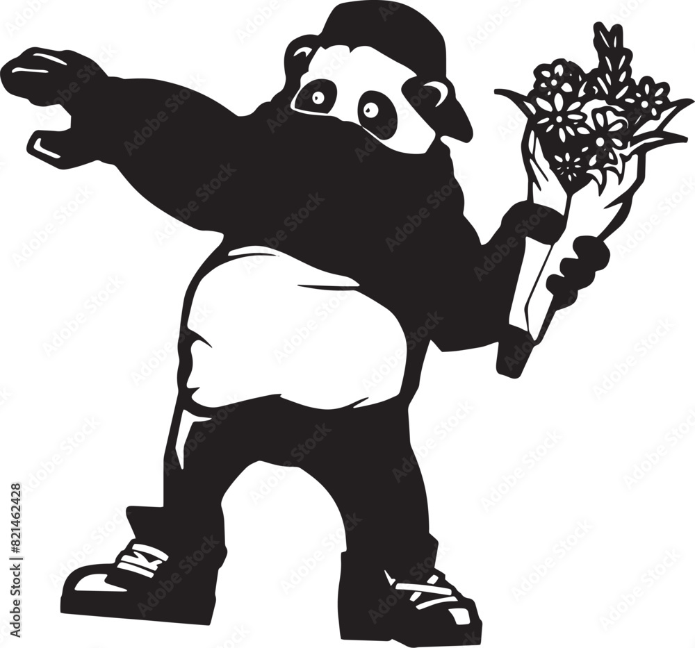 monkey loving proposal silhouette vector clipart illustration Stock ...