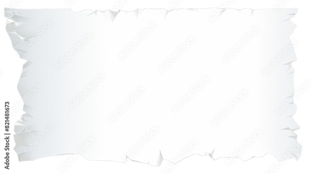 White torn paper with ragged edges on transparent background, png ...