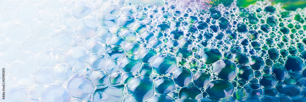 liquid bubble texture water surface blue design light reflection ...