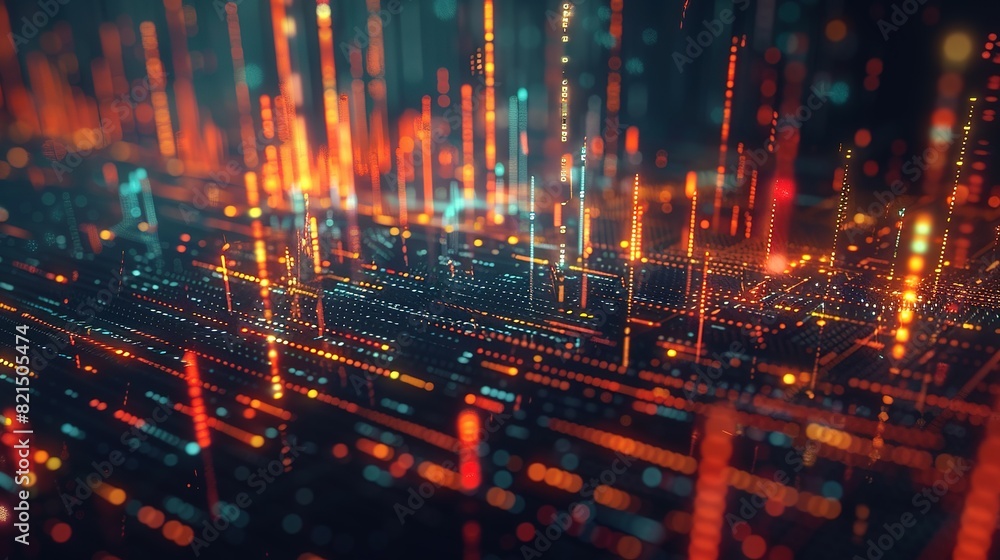 Abstract digital chart background with stock business graphs ...