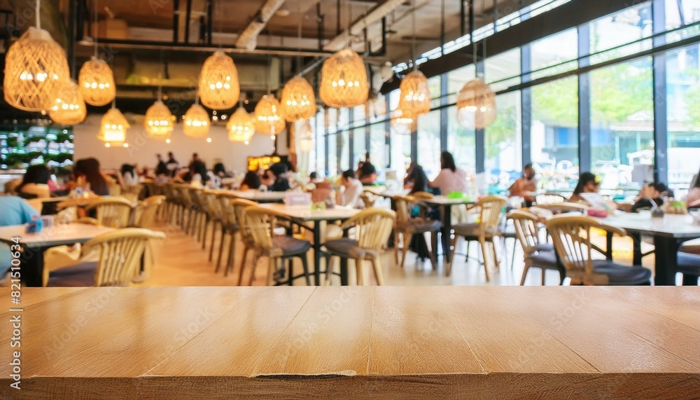 Abstract blur and defocused coffee shop cafe and restaurant interior ...