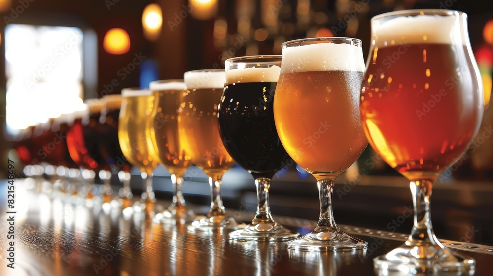 From pale ales to rich stouts, the glasses of beer line the bar like ...