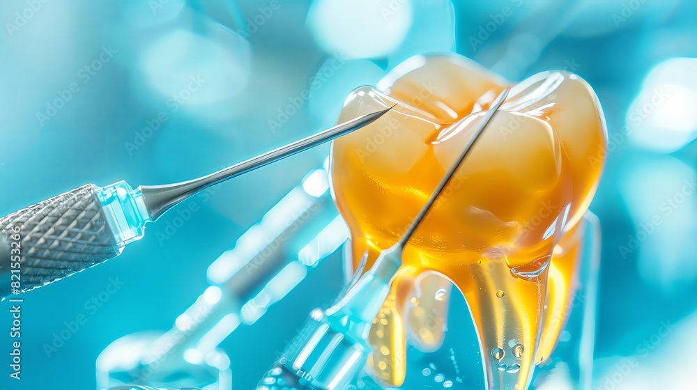 Dental needle, a dental instrument for fixing and fitting teeth. a ...