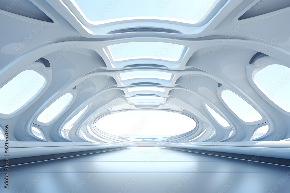 Futuristic Architectural Bionic Design in 3D Rendering Showcasing a ...