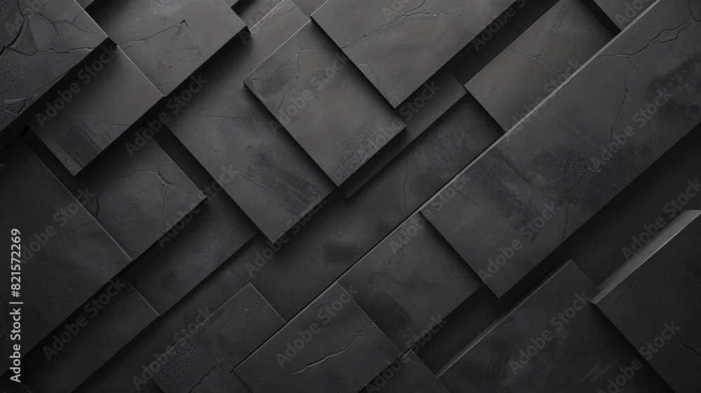 Abstract black 3d square blocks background. Black cubes abstract ...