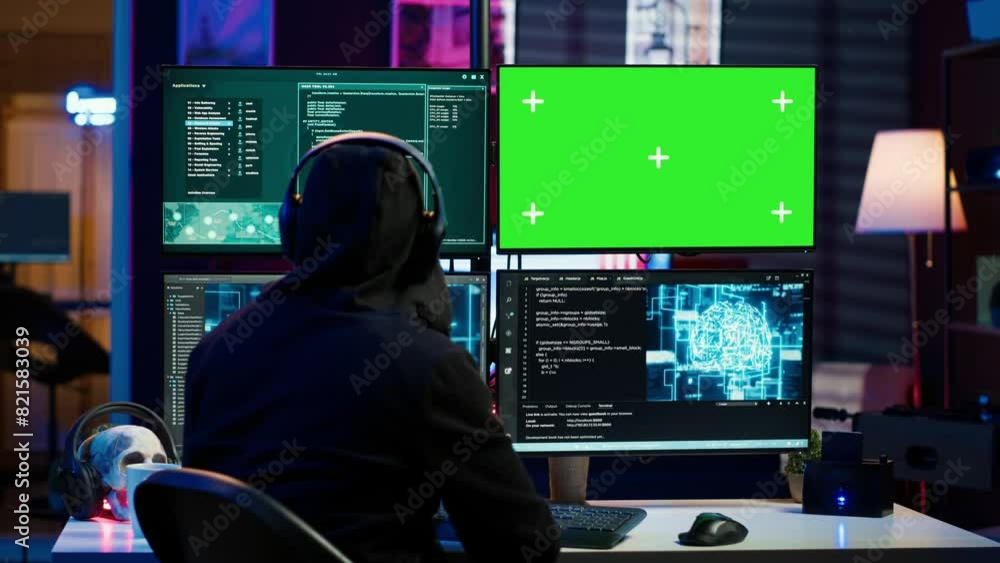 Cybercriminal using AI machine learning and isolated screen PC to ... Cybercriminal using AI machine learning and isolated screen PC to ...