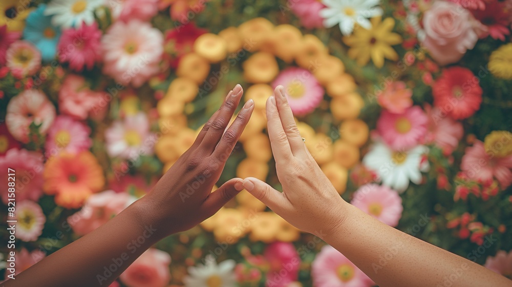 Hands in Harmony: A Symbol of Unity and Diversity with Dark-Skinned and Light-Skinned Hands ...