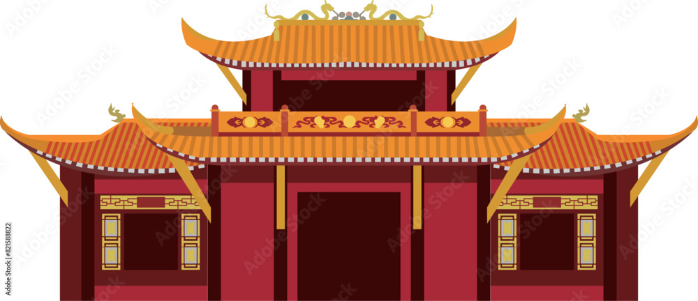 Whimsical Wonders: Cartoon Vector Depiction of Ancient Chinese ...