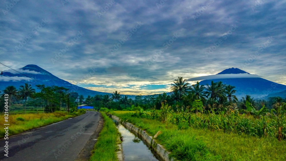 Sindoro mountain and Sumbing mountain is a twin mountain in Central ...
