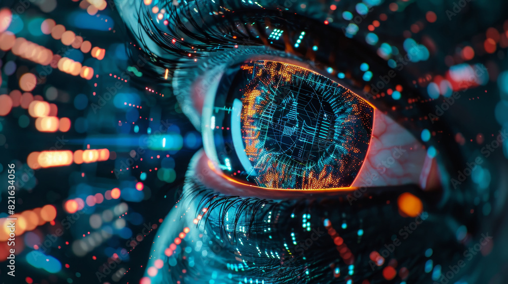 Cybernetic eye scanning digital circuits and networks, exemplifying the ...