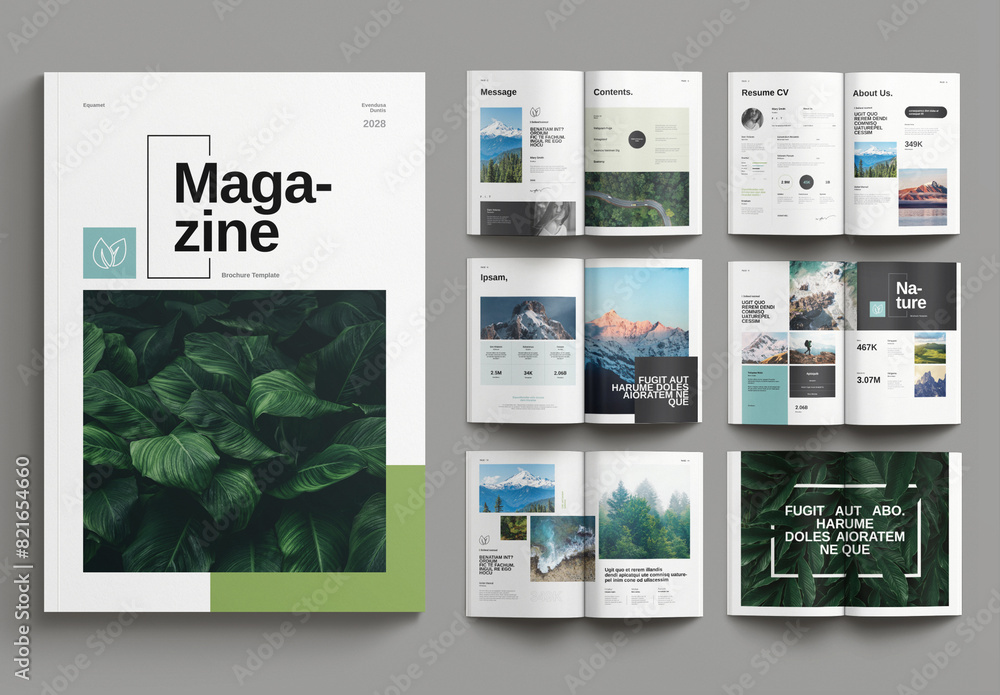Magazine Layout Stock Template | Adobe Stock