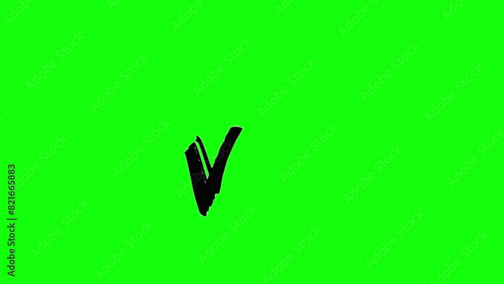 tick, check mark on green screen background Stock Video | Adobe Stock