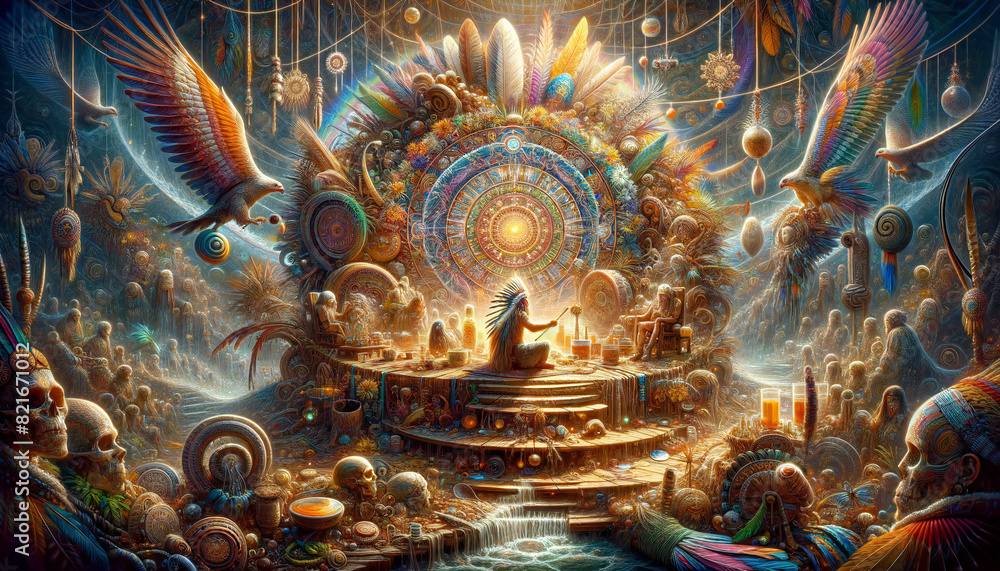 Mystical world of a Native American shaman practices ayahuasca ritual ...