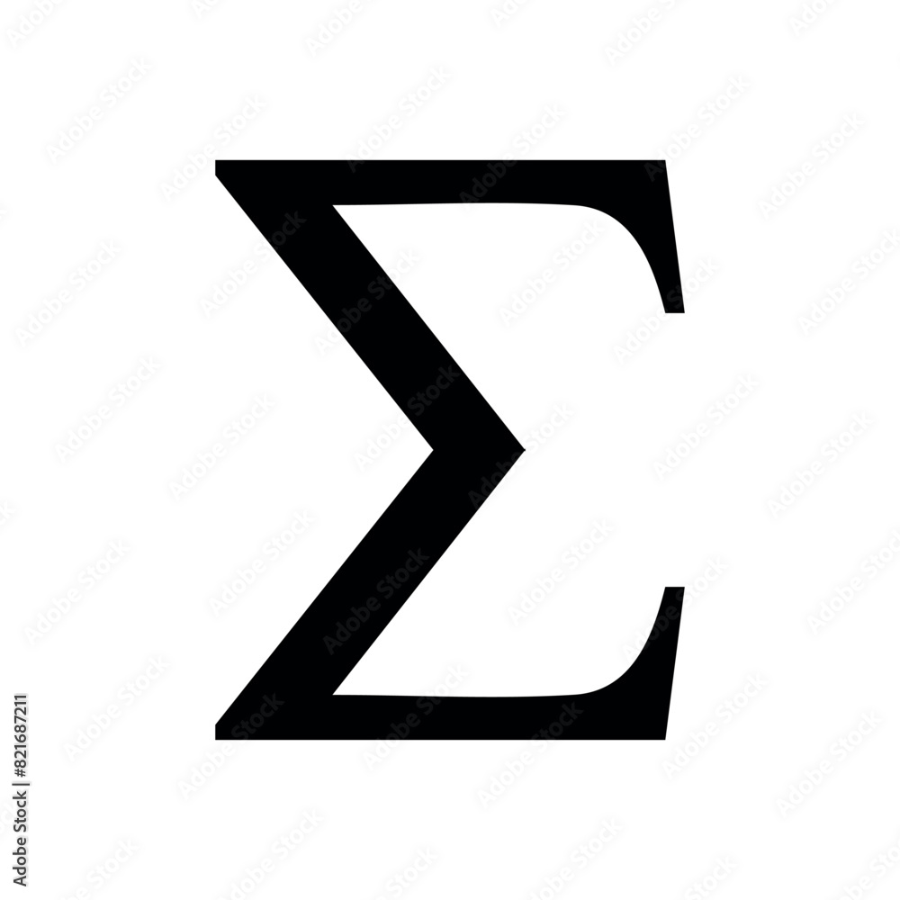 Sigma mathematics sign, sigma greek letter icon vector, sigma summation ... Sigma mathematics sign, sigma greek letter icon vector, sigma summation ...