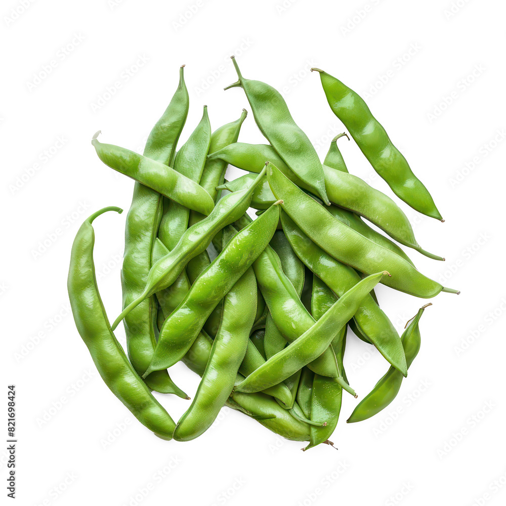 Cluster beans top view full length on transparency background PNG Stock ...