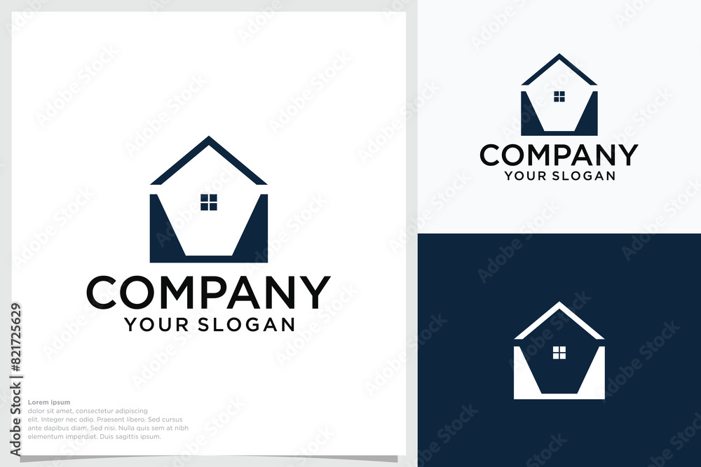 Home logo icon vector illustration design template. House and home logo ...