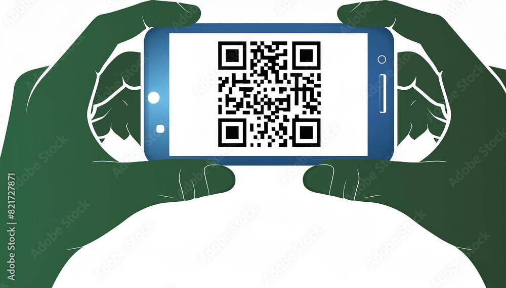 Generated image of qr code taken by the phone Stock Illustration ...