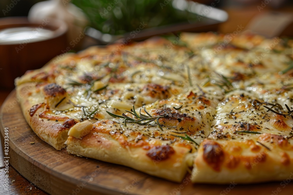 Pizza Bianca: A white pizza with no tomato sauce, topped with olive oil ...