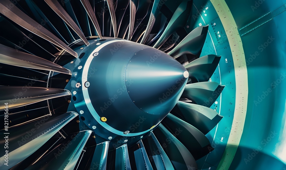 fan blade and spinner cone in an aircraft s turbofan engine ...