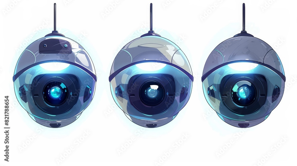 A variety of security camera views. Modern realistic set of CCTV ...