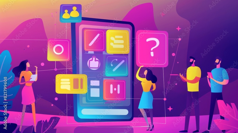 Onboarding screen template for a FAQ landing page, mobile app ui ux ...