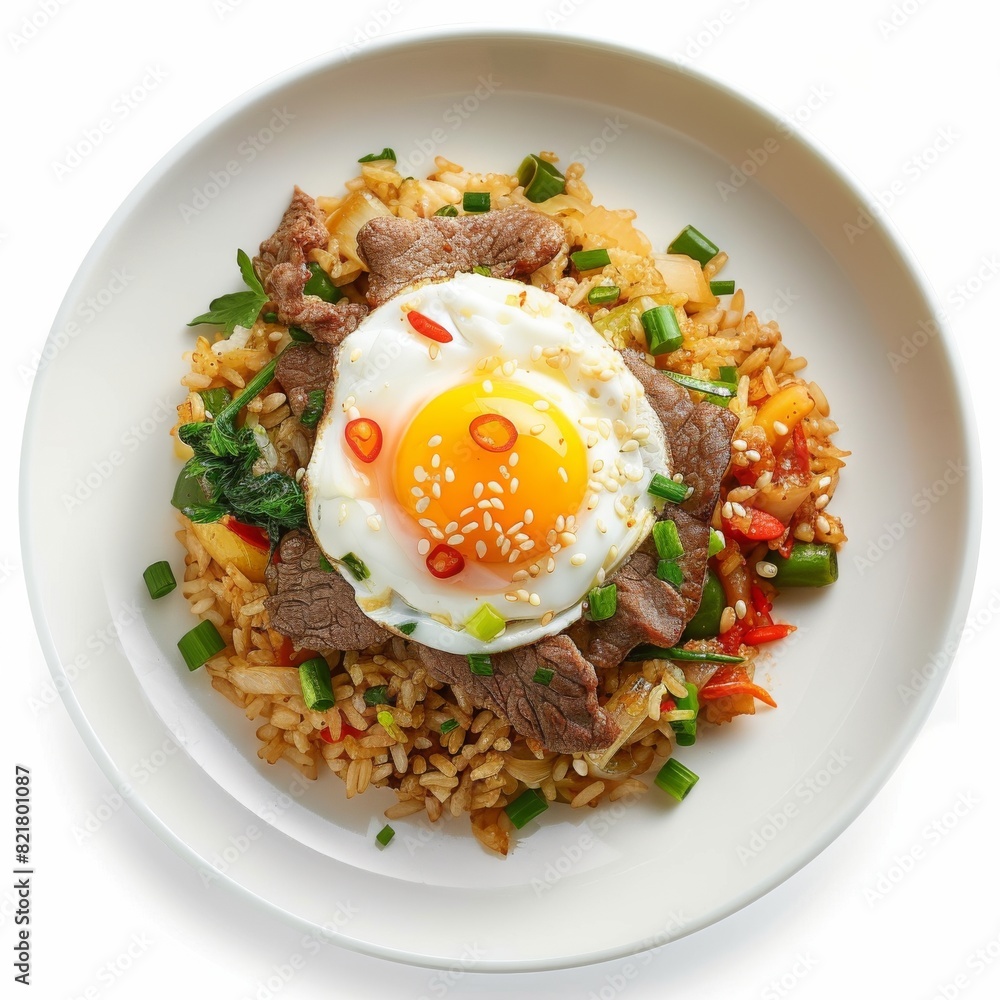 Nasi Goreng Kambing or Goat Fried Rice or spicy curry fried rice with ...