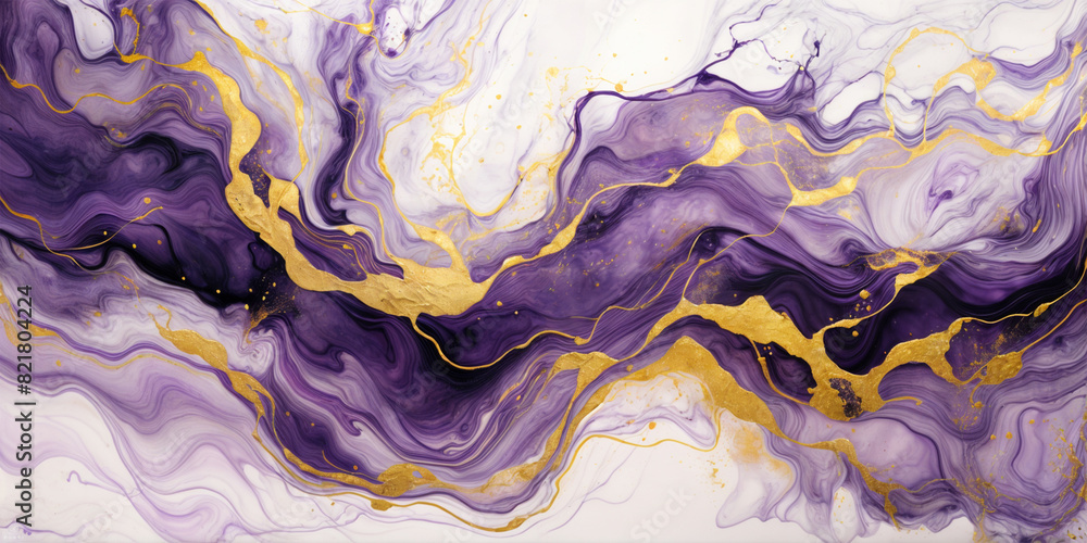 Golden luxury background with elegant golden, Violet line elements ...