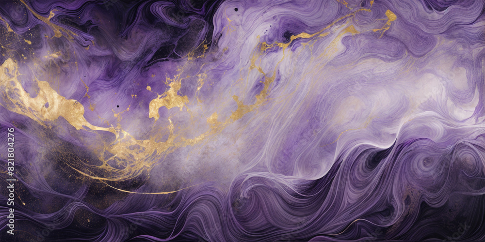 Golden luxury background with elegant golden, Violet line elements ...