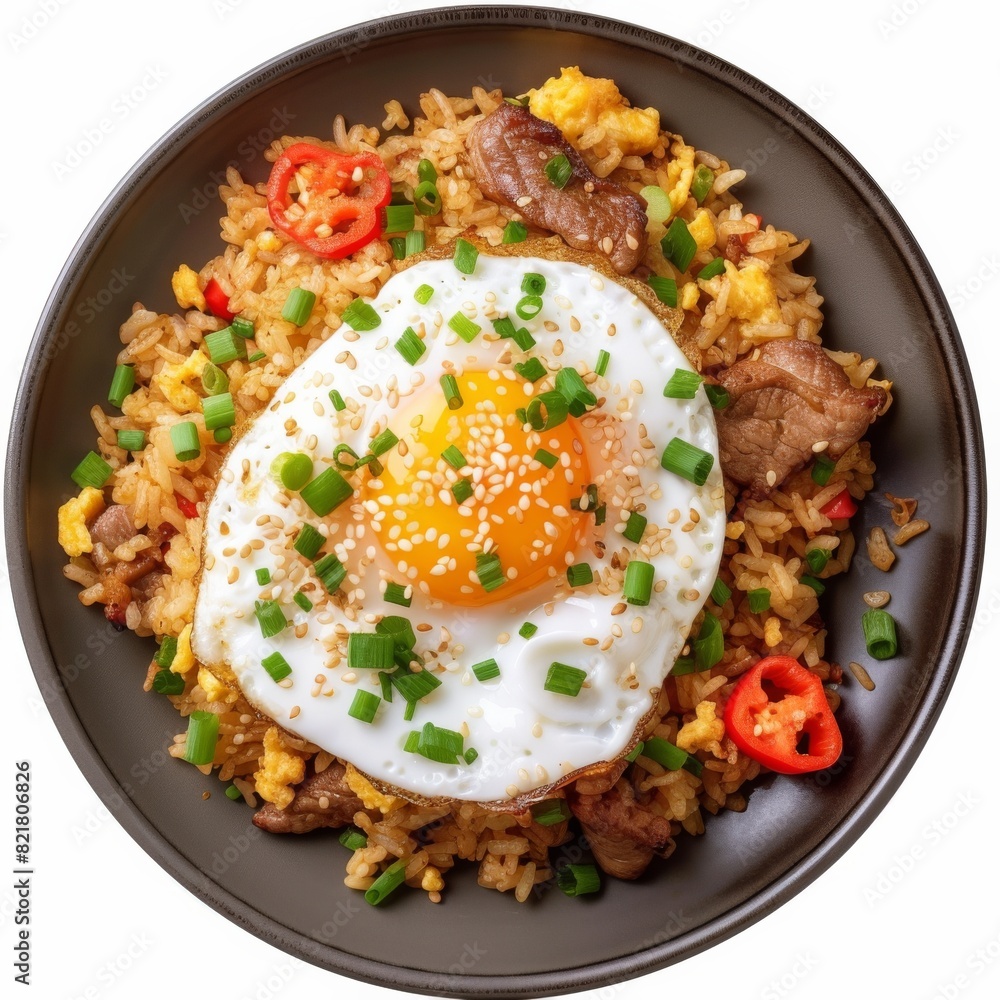 Nasi Goreng Kambing or Goat Fried Rice or spicy curry fried rice with ...