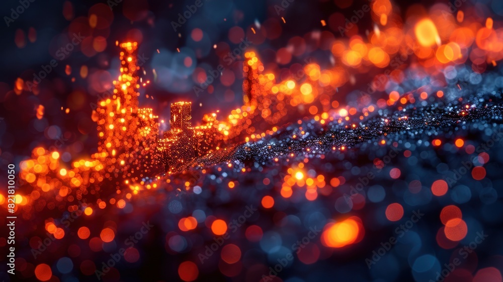 Detailed depiction of a company's shrinking market share, high ...