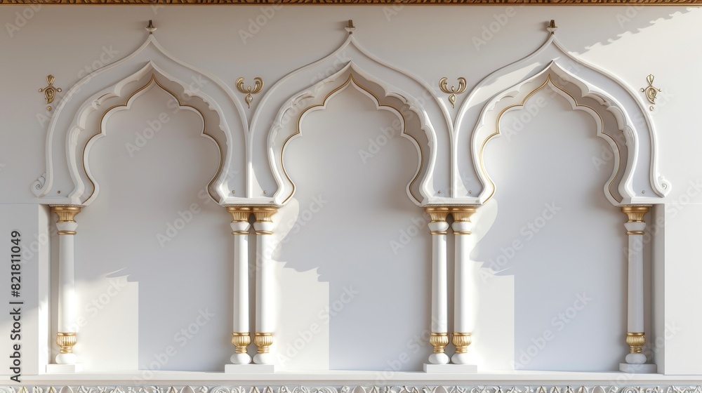 Modern illustration of traditional islamic arch gate frame, muslim ...