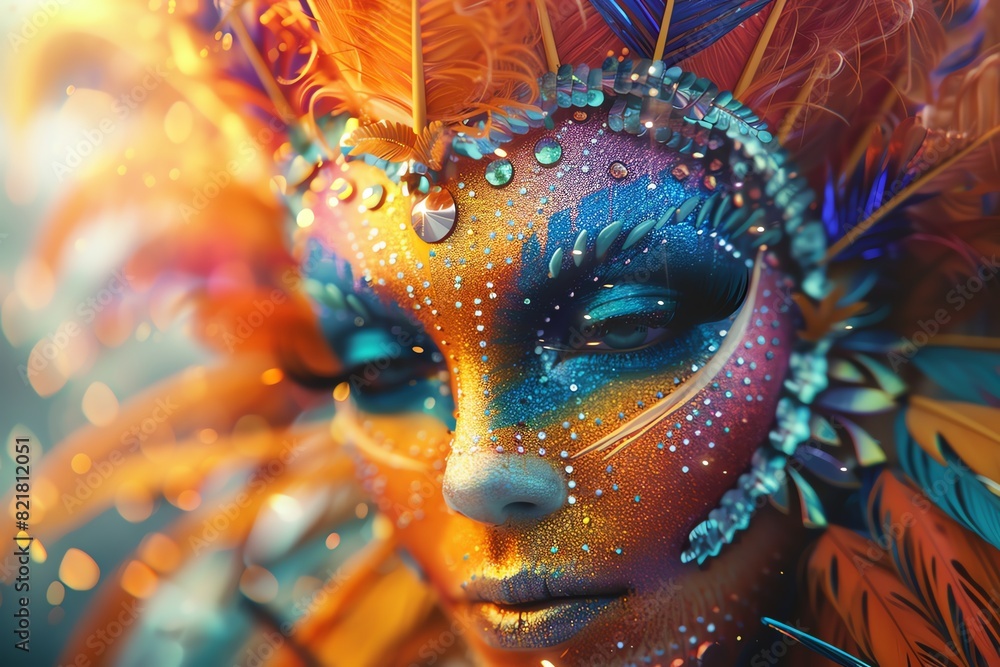 3D concert extravaganza capture of musicians in vividly colored ...