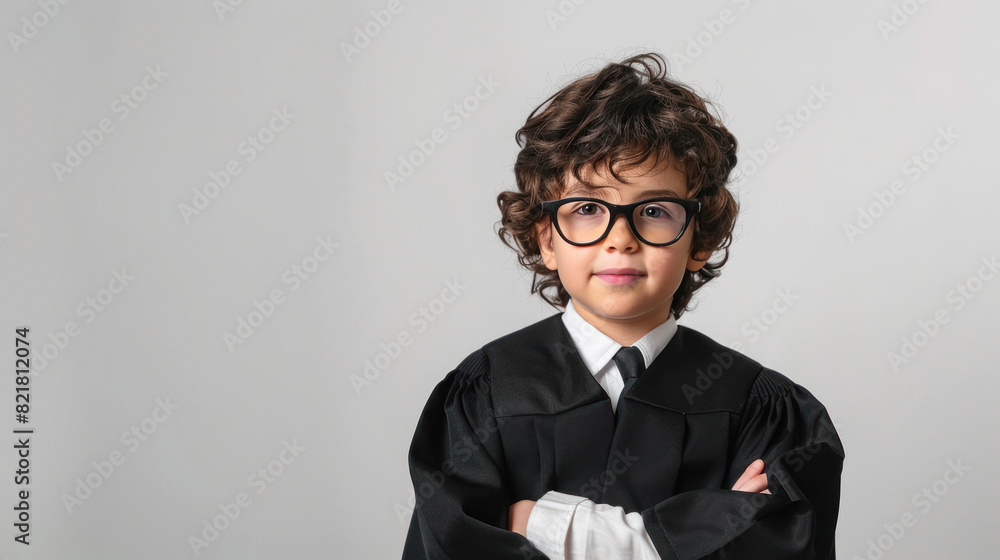 Cute little girl in lawyer costume Stock Photo | Adobe Stock