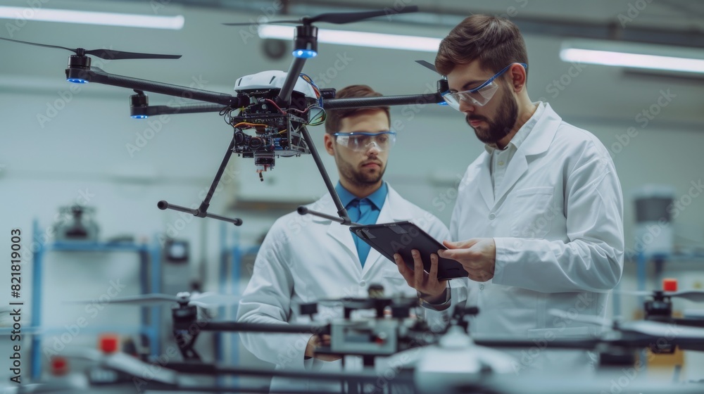 Unmanned Aerial Vehicle Drone Prototype Work by Two Aerospace Engineers ...