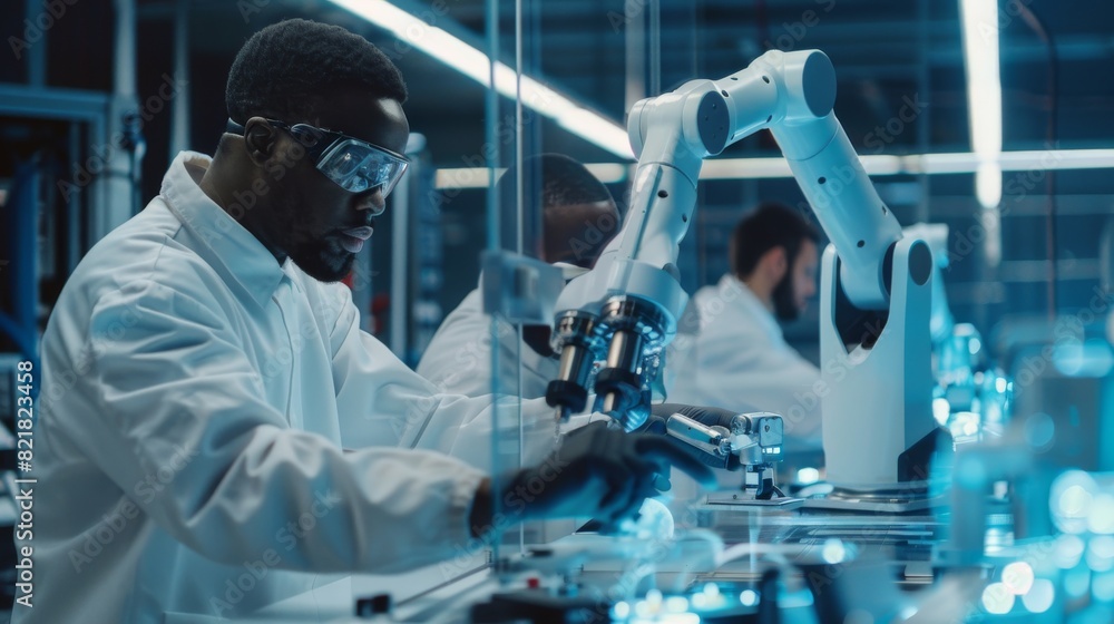 Future Robotics Engineers Work on Robot Arm Design Under the Supervision of Black Professor in ...