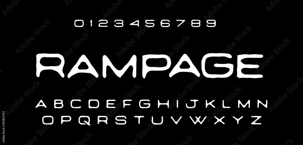 Rampage Urban minimalist typography future digital creative logo font ...