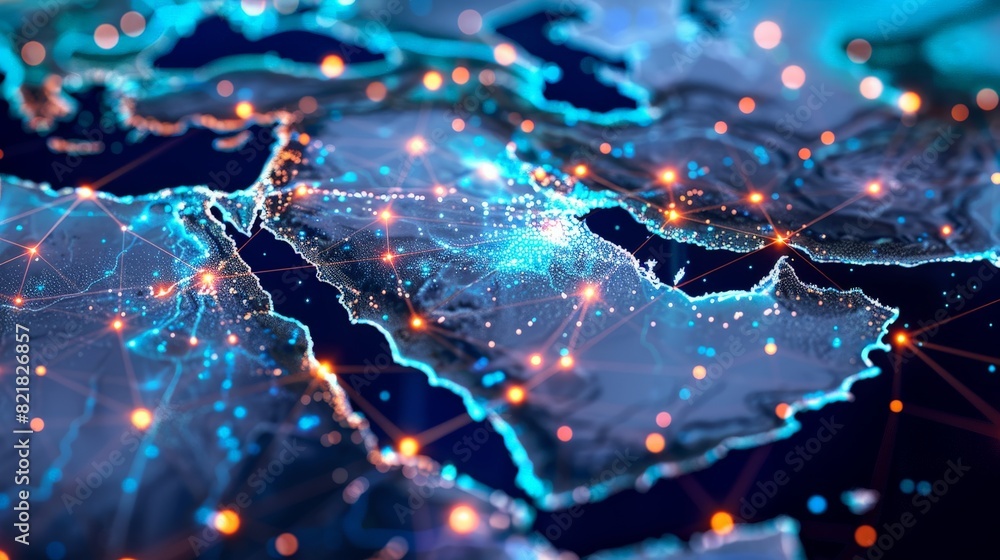 Featuring an abstract map of Saudi Arabia, Middle East, and North ... Featuring an abstract map of Saudi Arabia, Middle East, and North ...