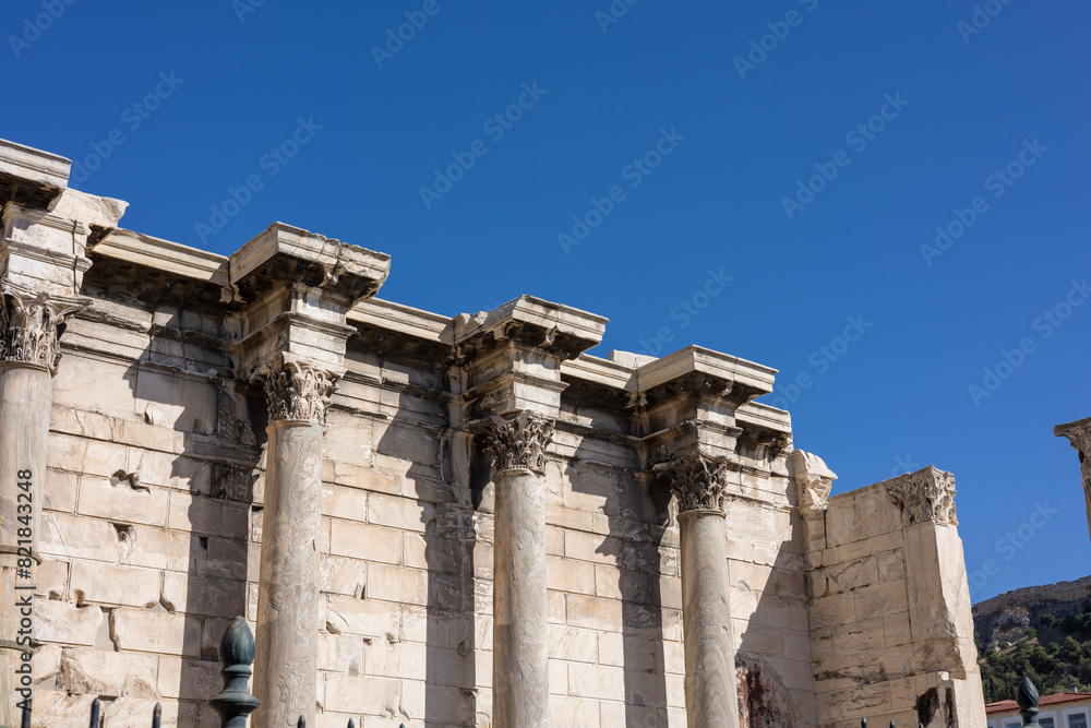 Medieval Greek architecture. Historical buildings with ornaments ...
