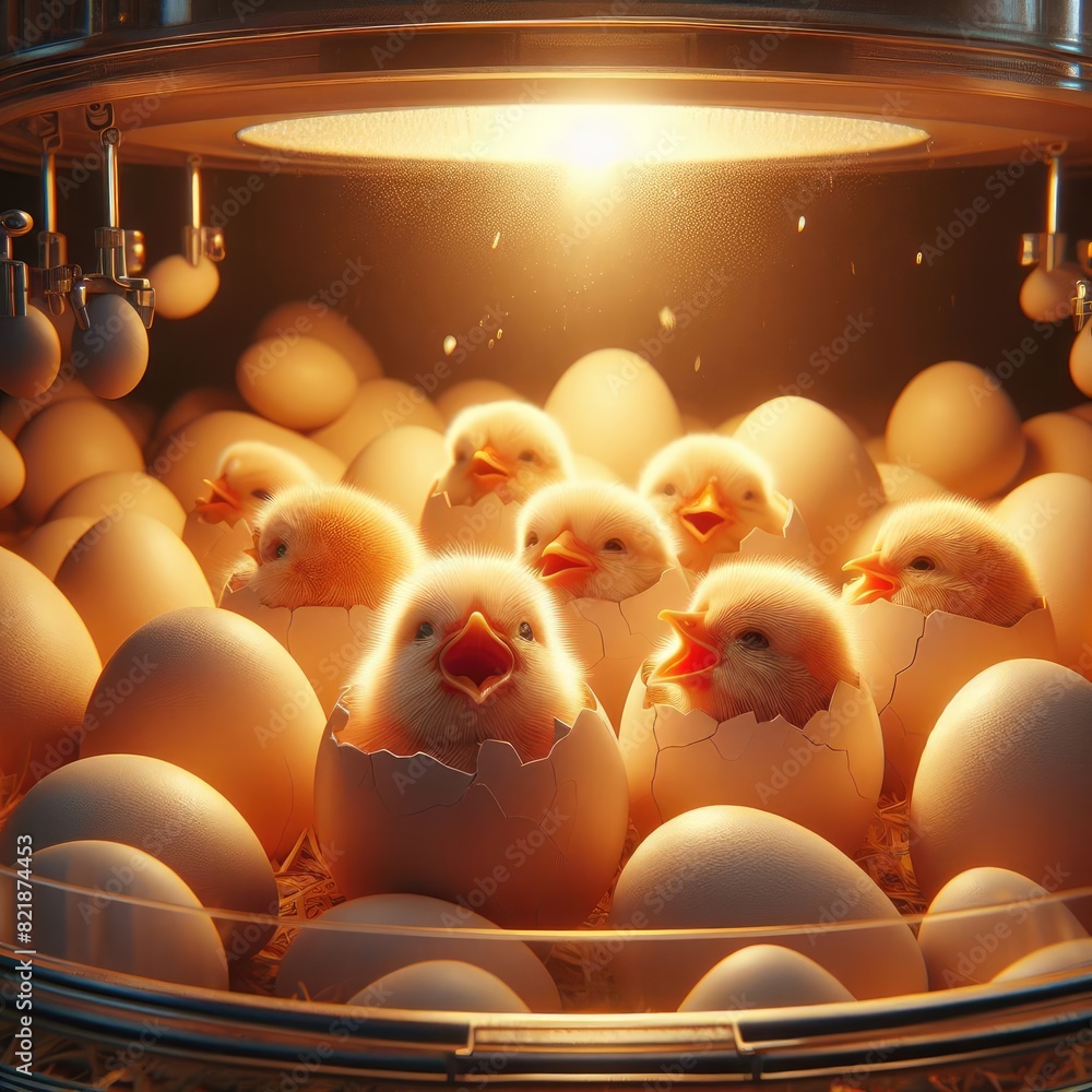 Chicken Egg Incubation Process: From Egg to Hatch Stock Illustration ...
