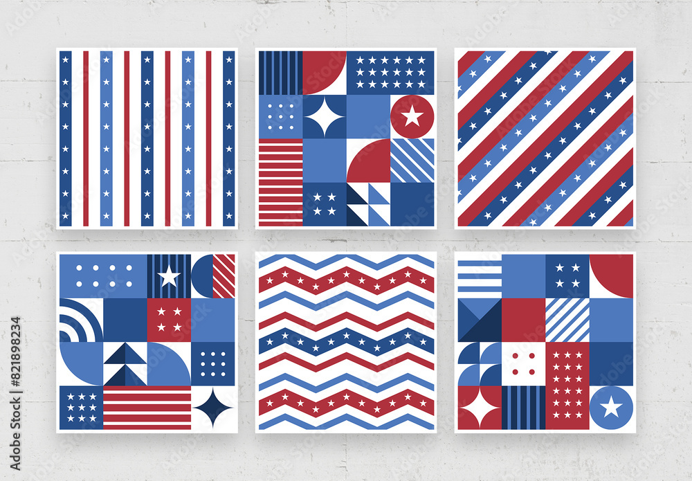Modern American Patterns Stock Template | Adobe Stock