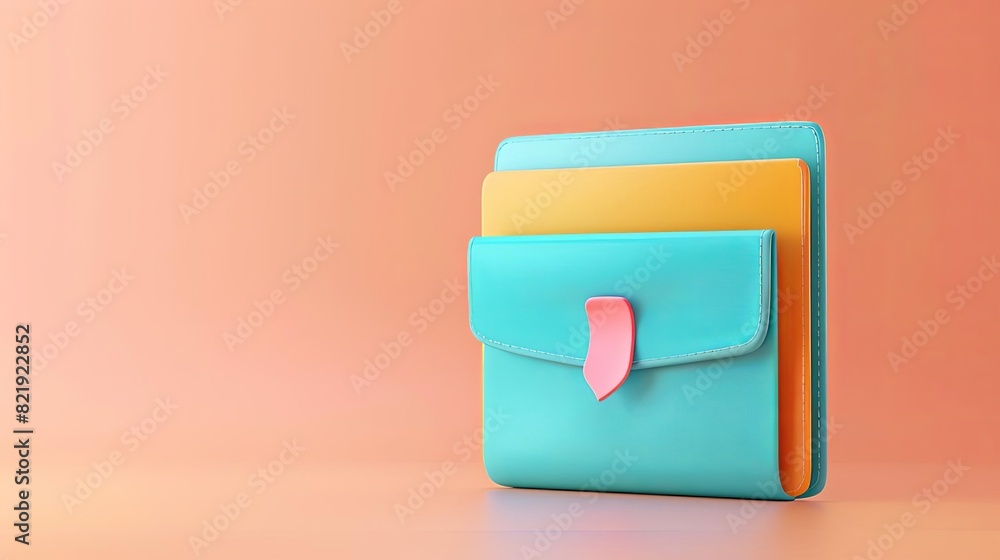 Colorful digital folder on a soft, gradient background, symbolizing ...